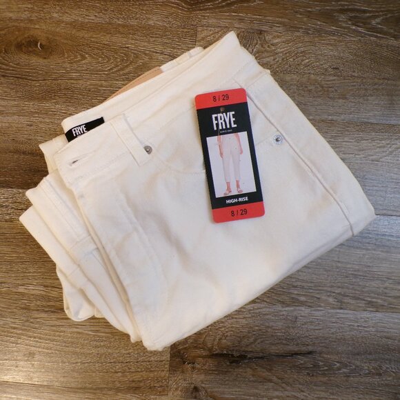 Frye | Pants & Jumpsuits | Frye Nwt Womens Cuffed Crop Ivory Jean 829 ...
